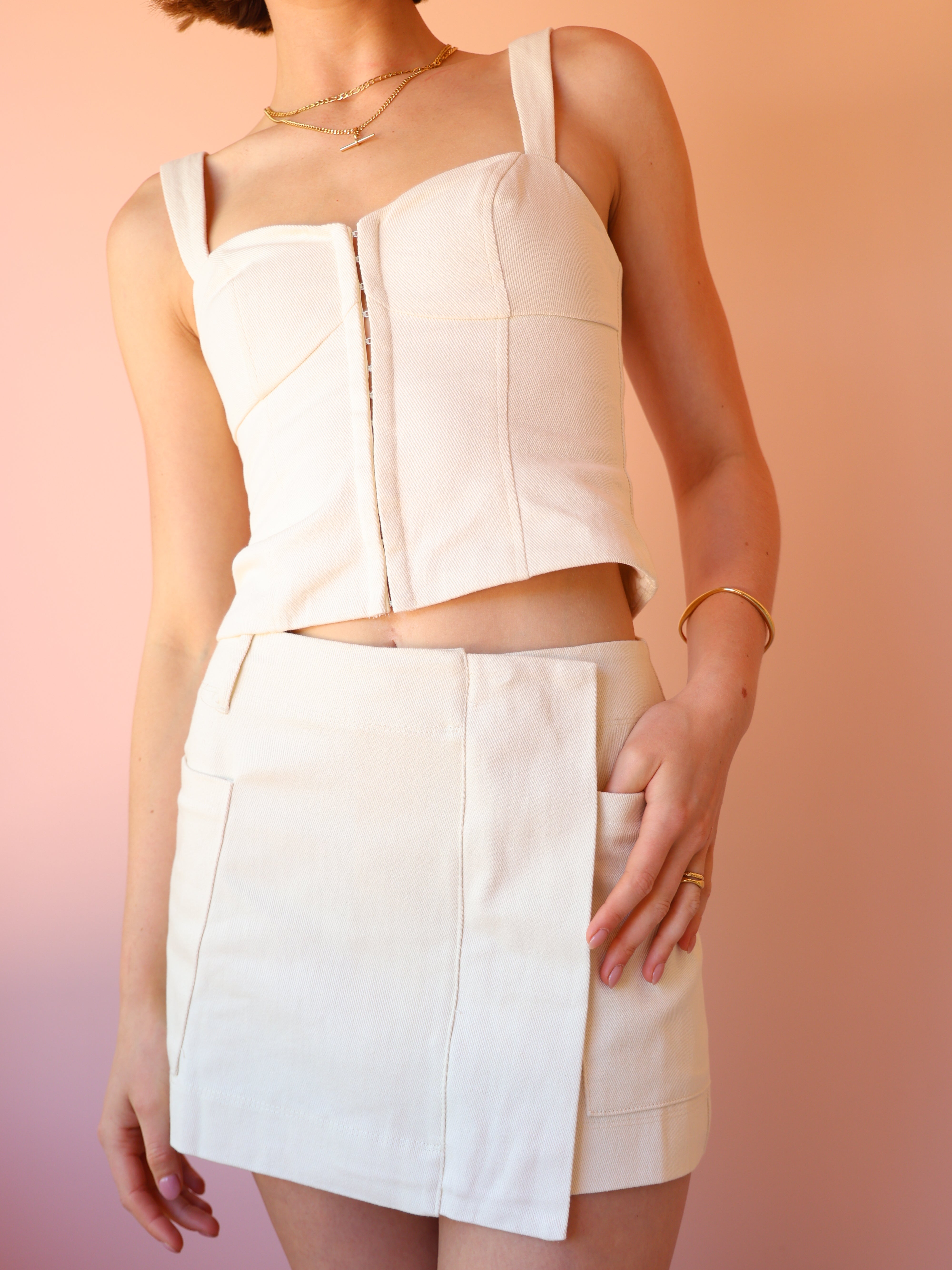 Ownley Stassie Wrap Skirt in Bone – Coco & Lola
