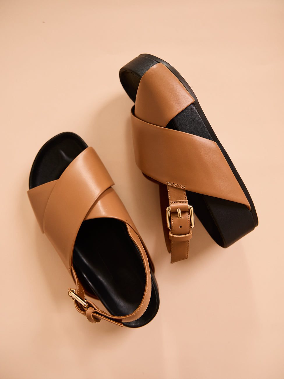 Bronwyn Dusty Sandal in Camel – Coco & Lola