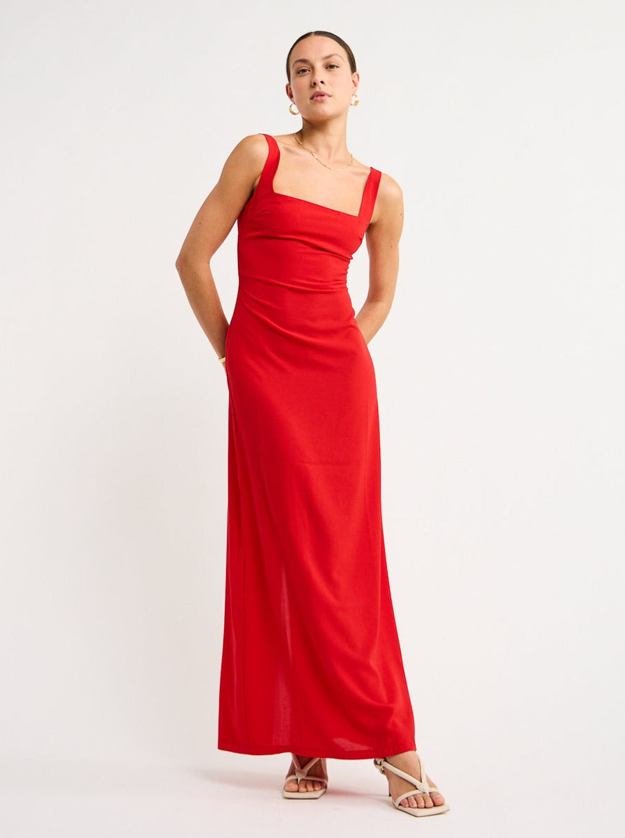 Isabelle Quinn Scarlette Maxi Dress in Crimson – Coco & Lola