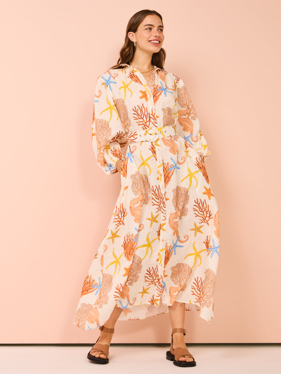 Palm Noosa Noddy Dress in Coral – Coco & Lola
