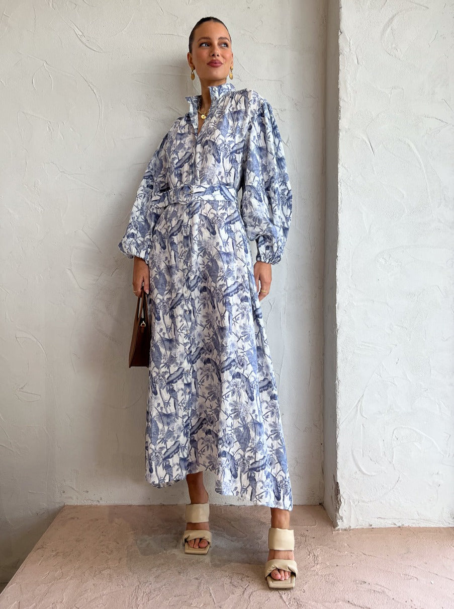Palm Noosa Noddy Dress in Jungle Blue – Coco & Lola