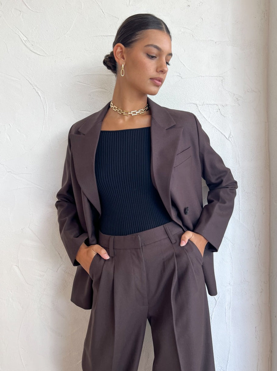 Assembly Label Maeve Suit Blazer in Cocoa – Coco & Lola