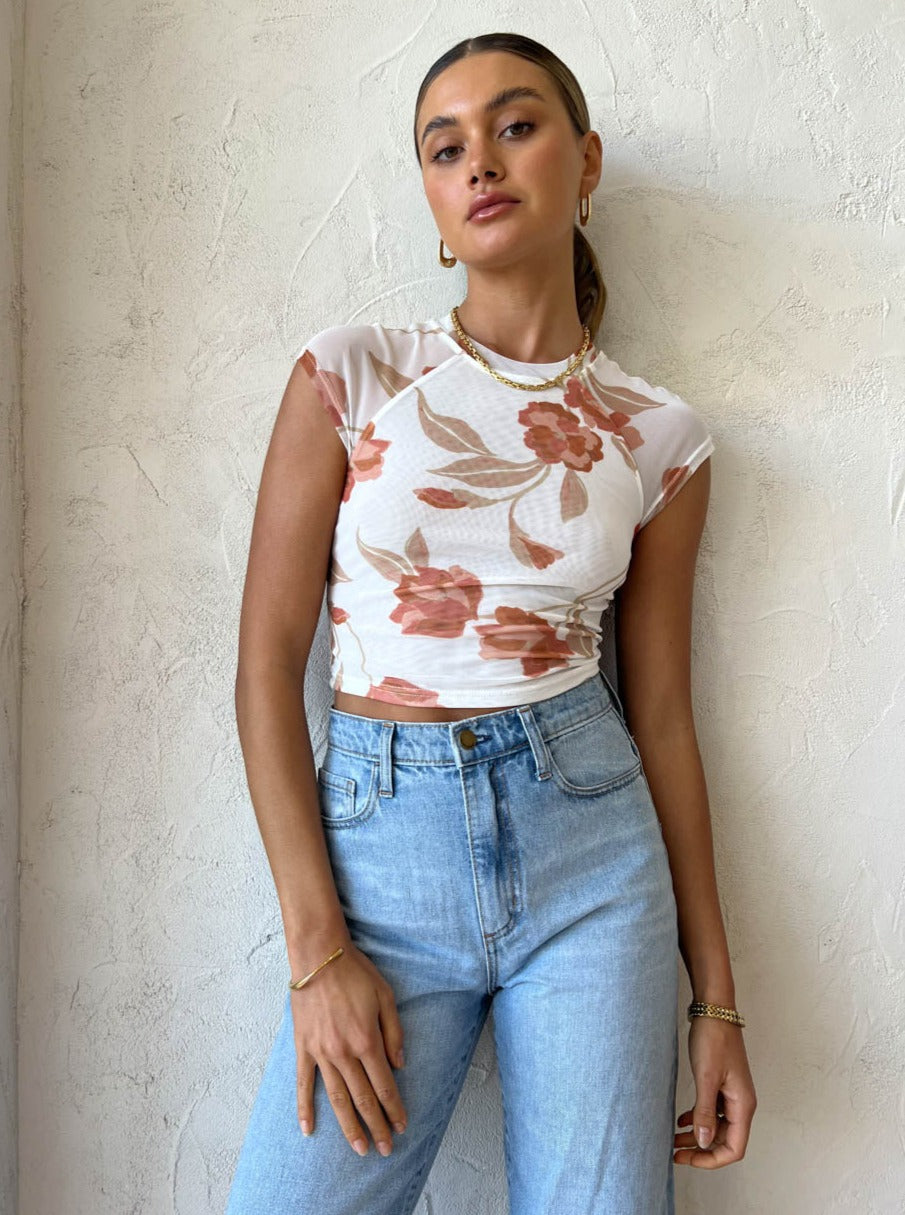 Hansen and Gretel Angel Tee in Ivory Floral – Coco & Lola