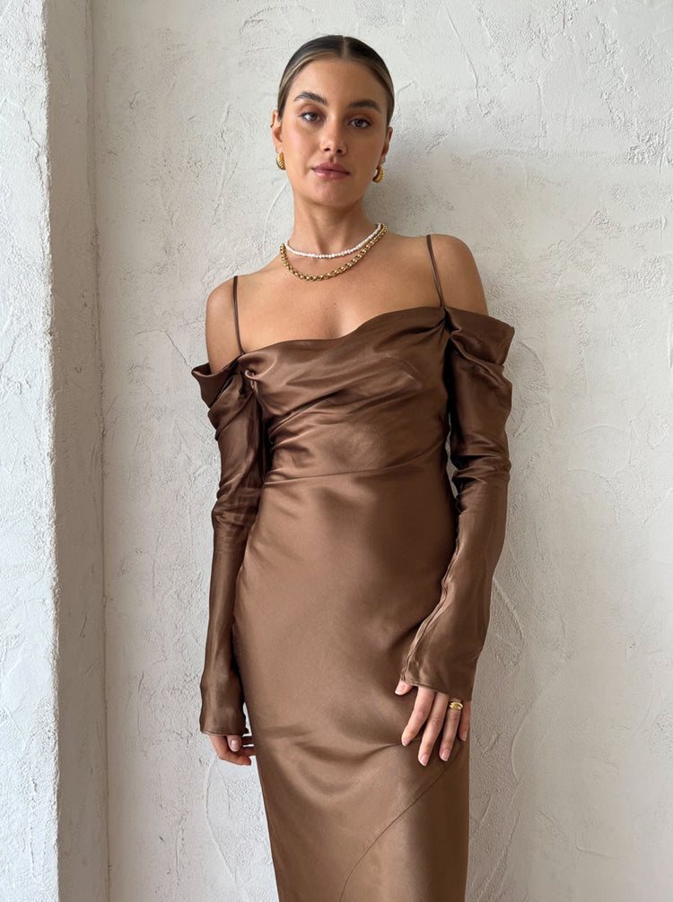 Issy Sereia Dress in Copper – Coco & Lola
