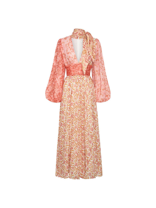 Kate Ford Argos Neck Tie Gown in Multi – Coco & Lola