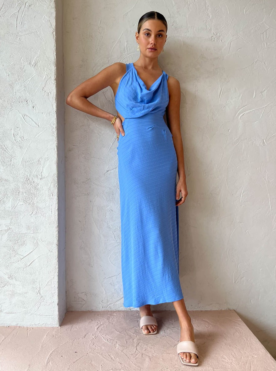 One Fell Swoop Zoe Midi Dress in Viola Blue – Coco & Lola