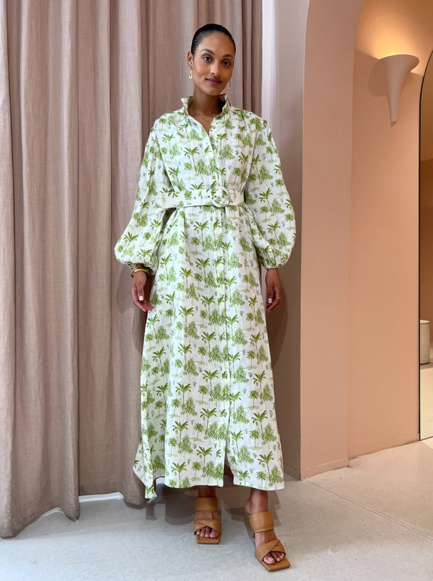Palm Noosa Noddy Dress in Green Palms – Coco & Lola