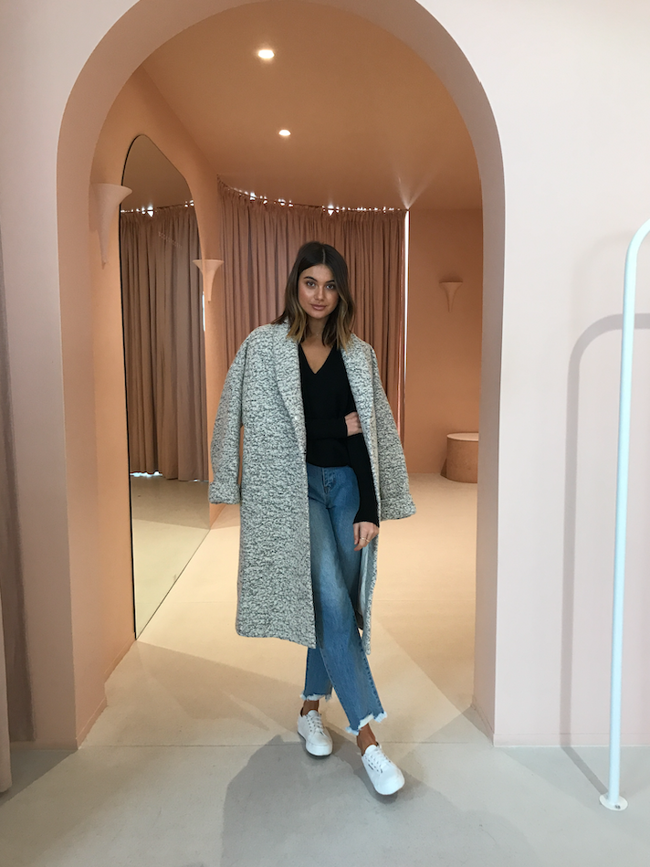Acler Blair Coat in Grey Fleck – Coco & Lola