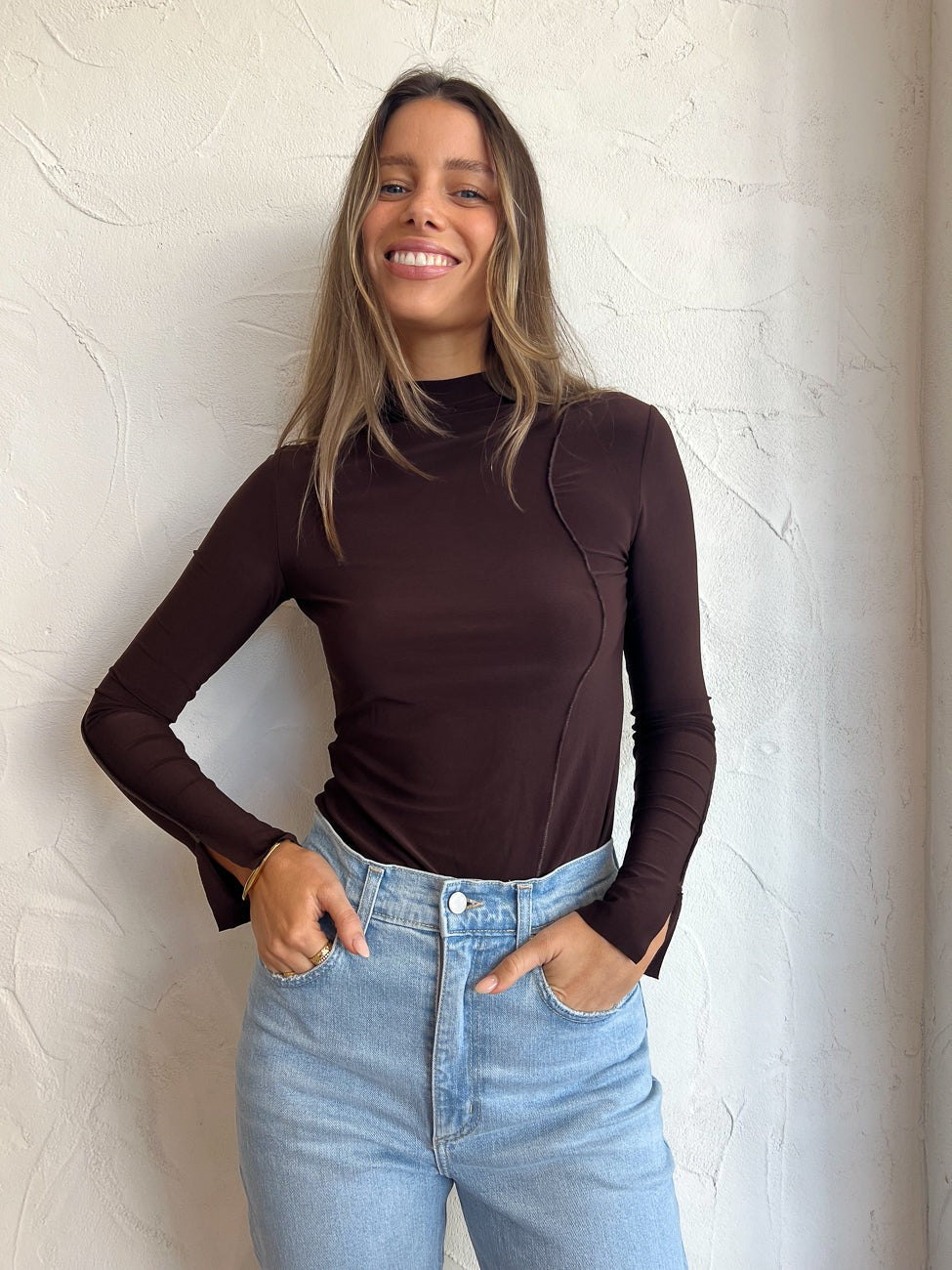 Camilla and Marc Dixon Top in Chocolate – Coco & Lola